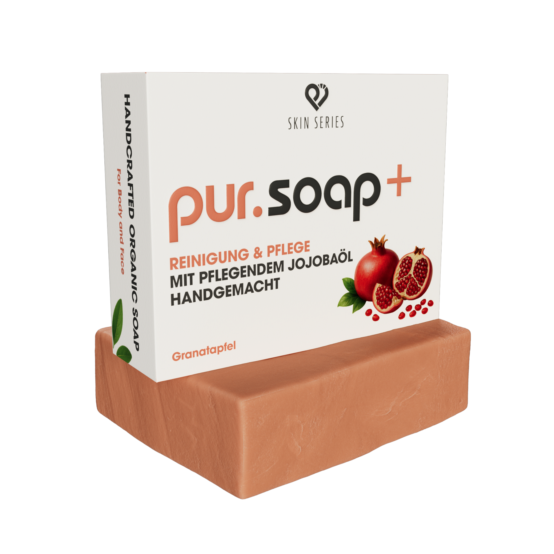 pur.Soap+ Granatapfel | Handgemachte Naturseife mit Jojobaöl und 5% ...